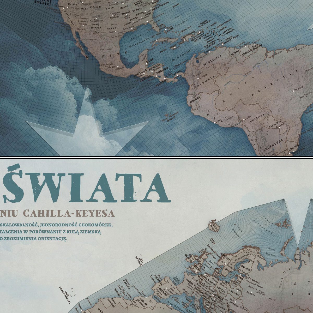 Mapa świata dekoracyjna - Mapa świata dekoracyjna -